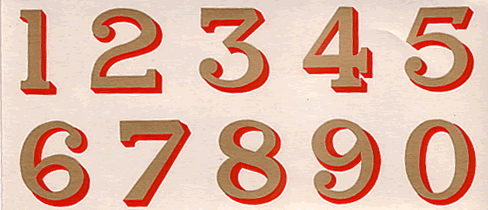 TRANSFERS - 3 1/2" LMS 0 - 9 1928 - 47 GOLD RED Model Engineering Supplies