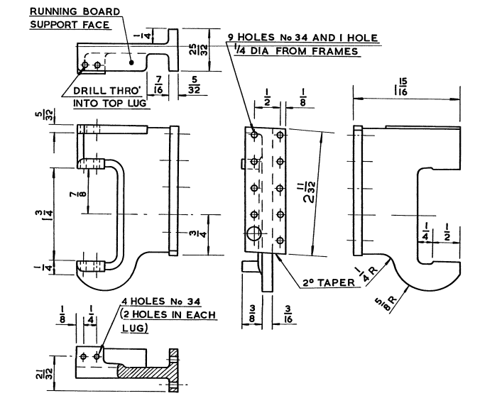 IMMIINGHAM GUIDE BAR BRACKETS Model Engineering Supplies