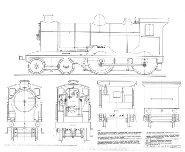 GLEN DRAWINGS 7 SHEETS Model Engineering Supplies