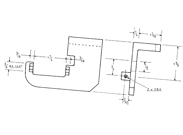 SALTLEY SLIDE BAR BRACKETS Model Engineering Supplies