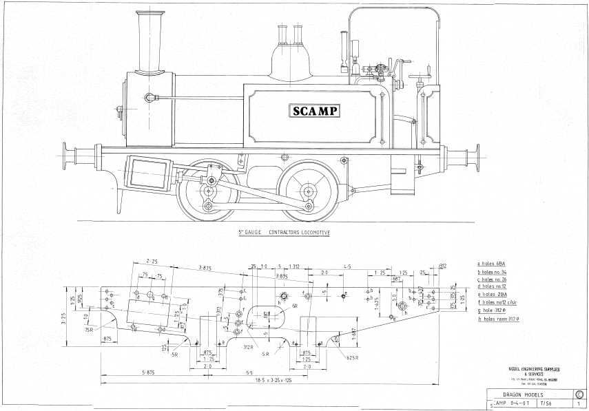 SCAMP DRAWINGS 7 Model Engineering Supplies