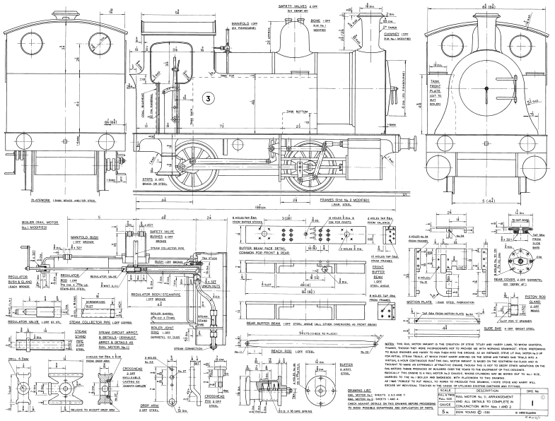 RM3 DRAWINGS 7 SHEETS Model Engineering Supplies
