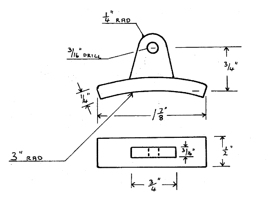 LORNA D TENDER BRAKE BLOCKS. CI Model Engineering Supplies