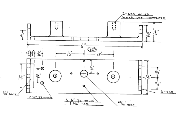 GOOCH STEAM BRAKE SUPPORT. CI Model Engineering Supplies