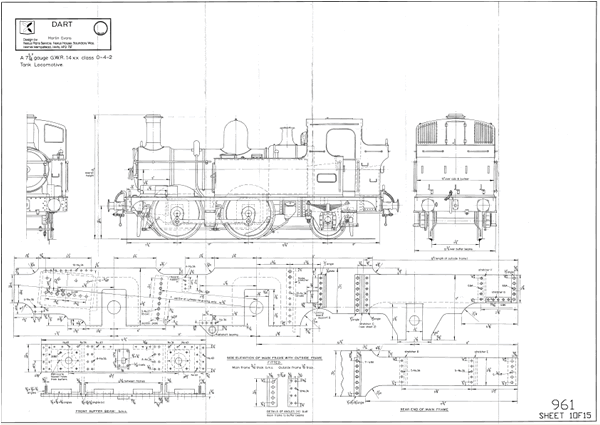 DART DRAWINGS LO961 15 SHEETS Model Engineering Supplies