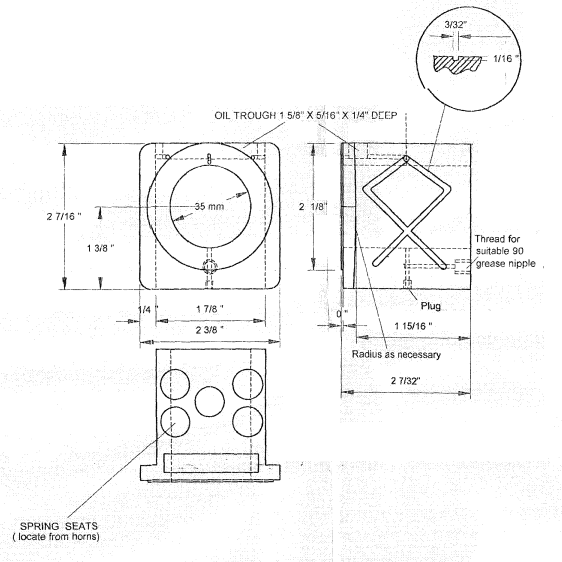 TOM ROLT MAIN AXLEBOXES. GM Model Engineering Supplies