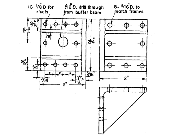 HIGHLANDER FIXING ANGLES FOR BUFFER BEAMS Model Engineering Supplies