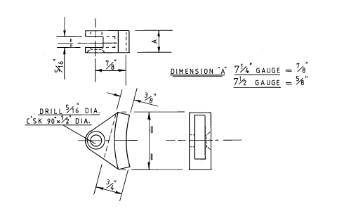 D&RG BRAKE BLOCKS CI Model Engineering Supplies