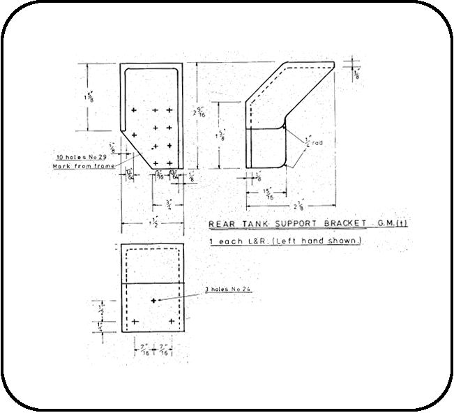 PADDINGTON REAR TANK SUPPORT BRACKET Model Engineering Supplies