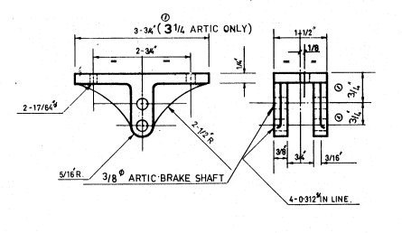 FODEN 3" RADIUS ROD BRACKETS Model Engineering Supplies