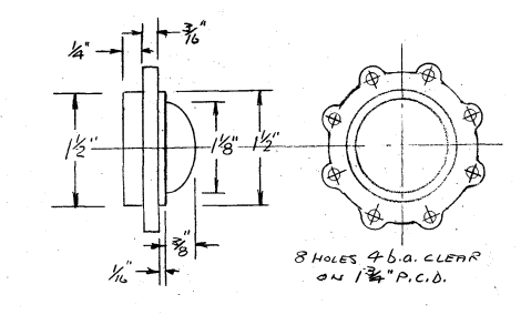 FODEN 4" WORMSHAFT ENDCAP Model Engineering Supplies