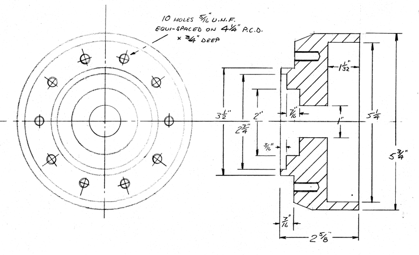 Wheel Hub Drawing