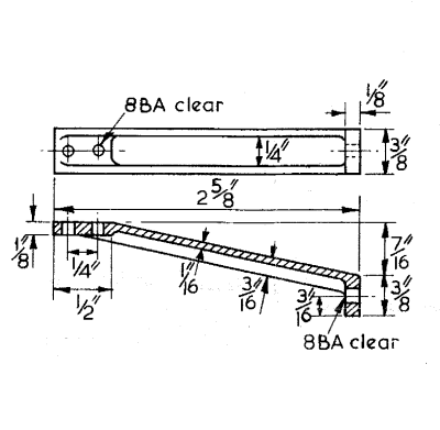 VULCAN SIDE STAY EACH Model Engineering Supplies