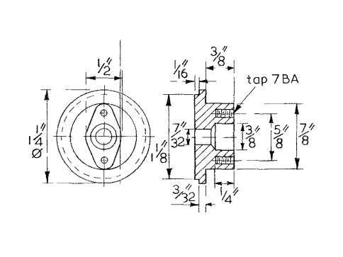 DOUBLE TANGYE FRONT CYLINDER COVER EACH Model Engineering Supplies