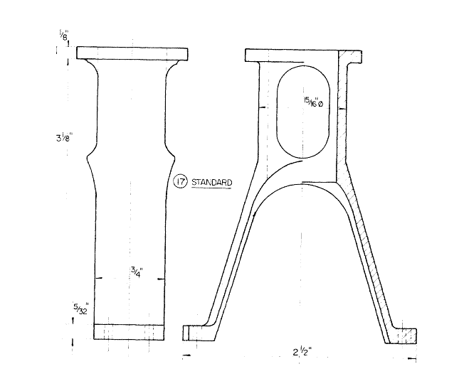 WARRIOR TRUNK STANDARDS EACH Model Engineering Supplies