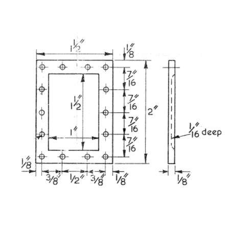 DIAG PADDLE STEAM CHEST COVER EACH Model Engineering Supplies