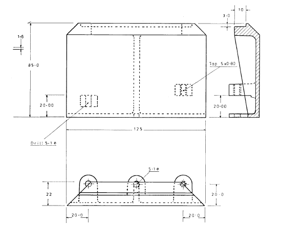 MARSTON OUTER BEARING PLINTH SIDE Model Engineering Supplies