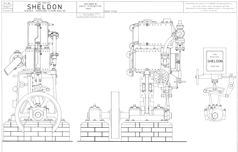 SHELDON DRAWINGS 9 RV84 Model Engineering Supplies