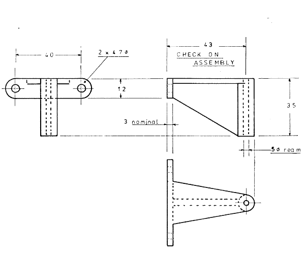 SHELDON STOP VALVE SHAFT BRACKET Model Engineering Supplies